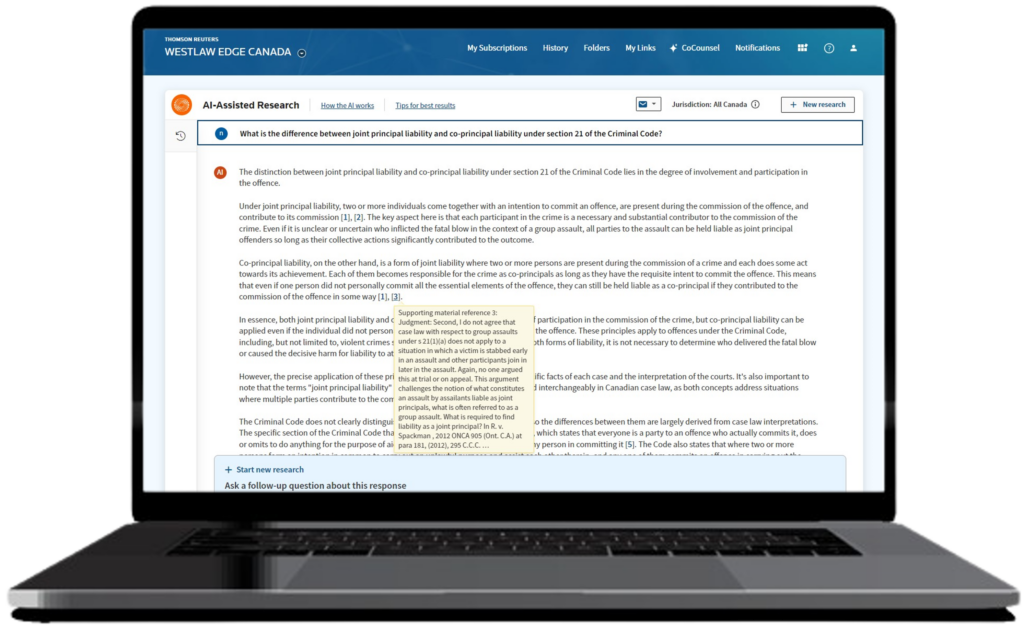 Thomson Reuters Launches Westlaw Edge Canada with CoCounsel | Legal Current